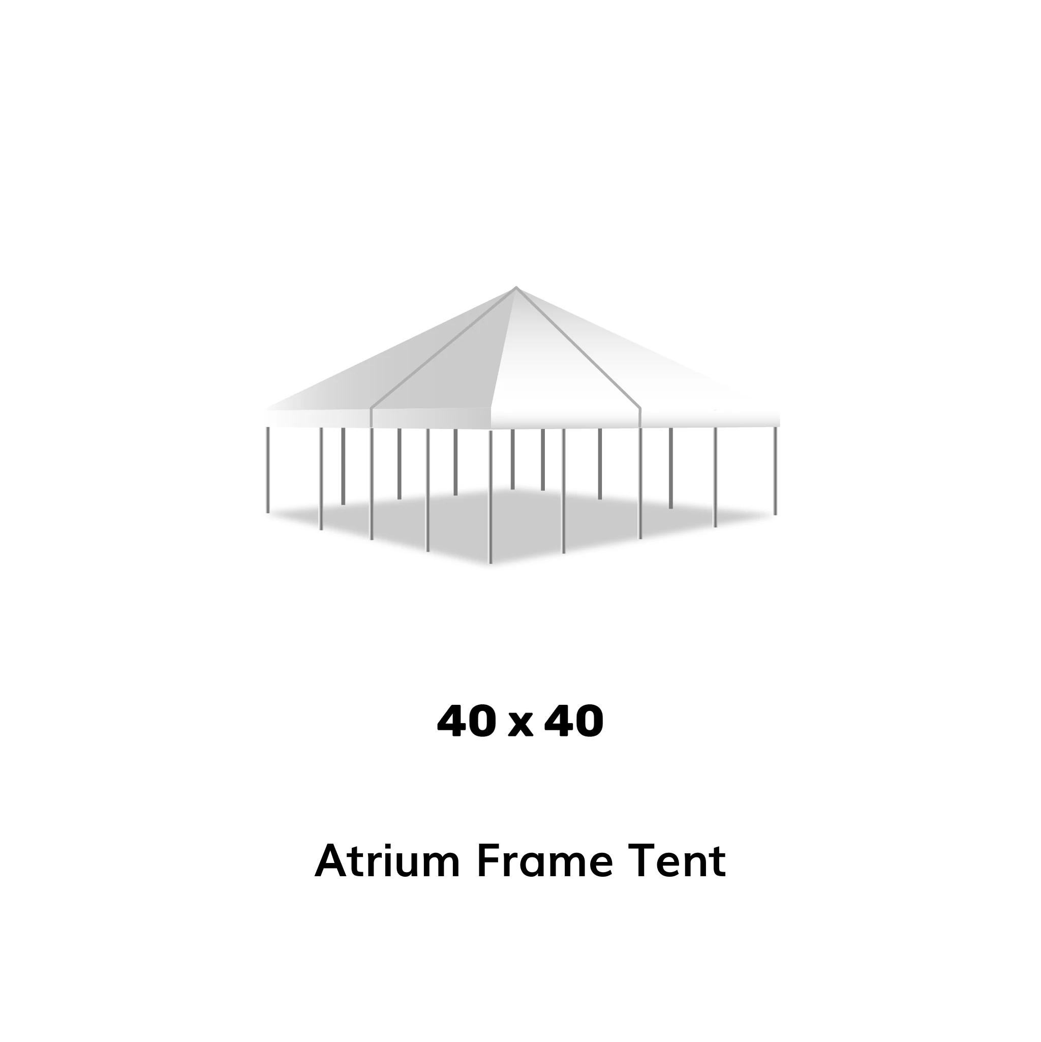 40' x 40' Frame Tent | Reno-Tahoe Party Rentals - Tents, Tables, Chairs...