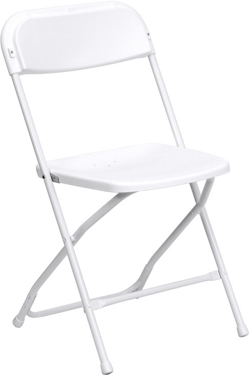 Basic white plastic chairs | Black Diamond Party Rentals LLC