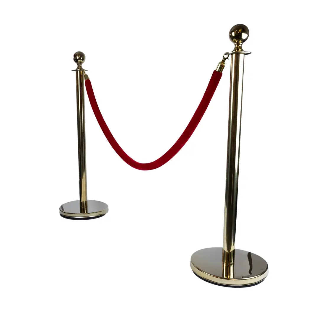 Gold Velvet Rope Barrier | Wilson Event & Party Hire