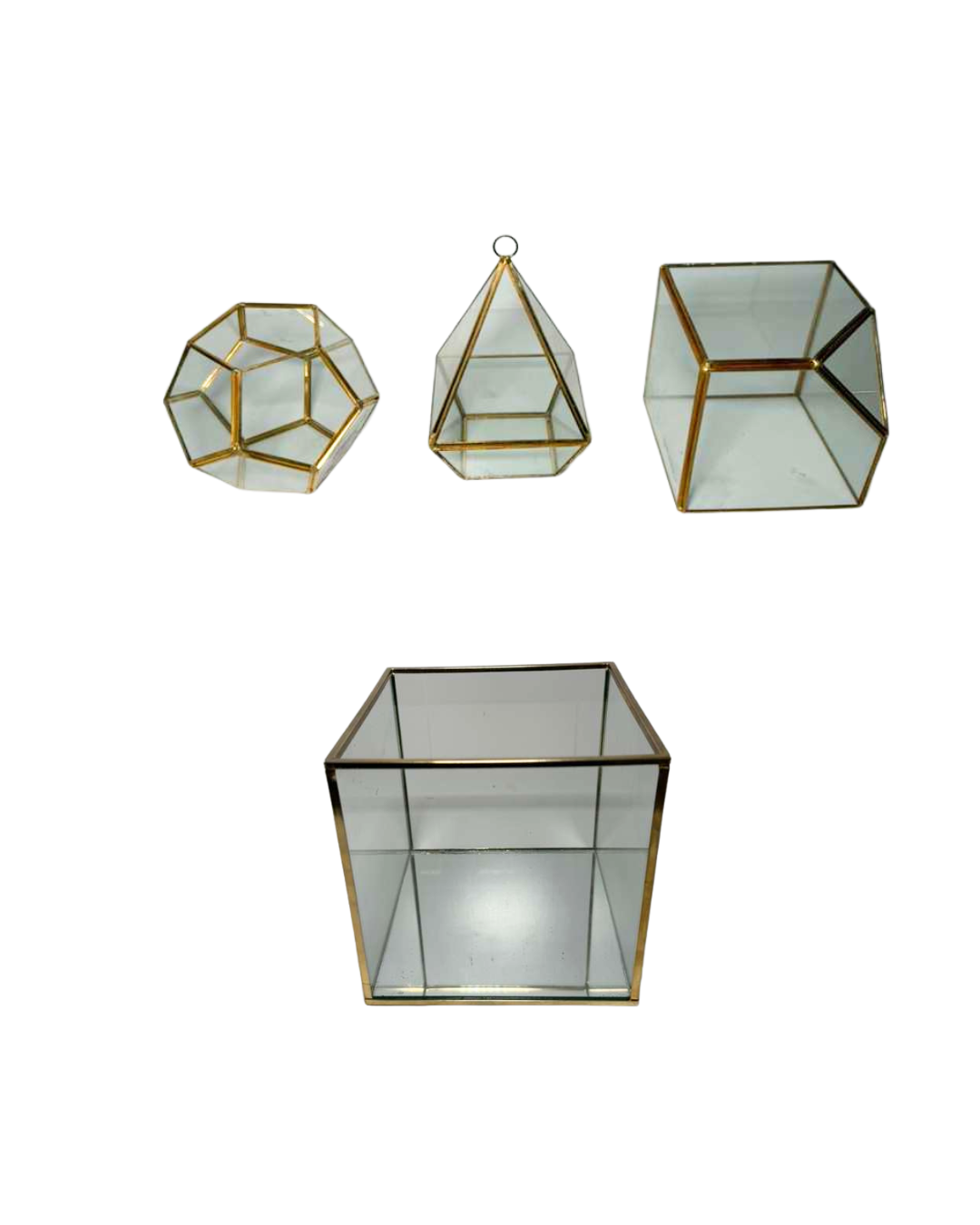 Mini Bronze Rim Glass Floral Centerpieces | Wedding, party and event ...