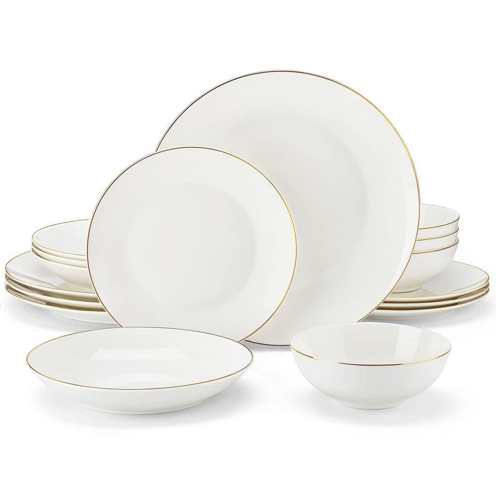 White Gold Rim Round Dinnerware | Wedding, party and event rentals for ...