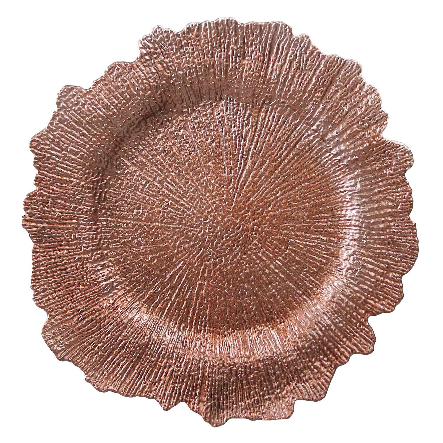 Rose Gold Reef Charger | Wedding, party and event rentals for every ...
