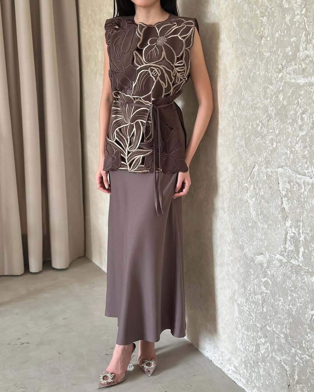 Sewa Touch Up Atelier - Clara Set in Brown | Rent A Dress - Sewa Dress ...