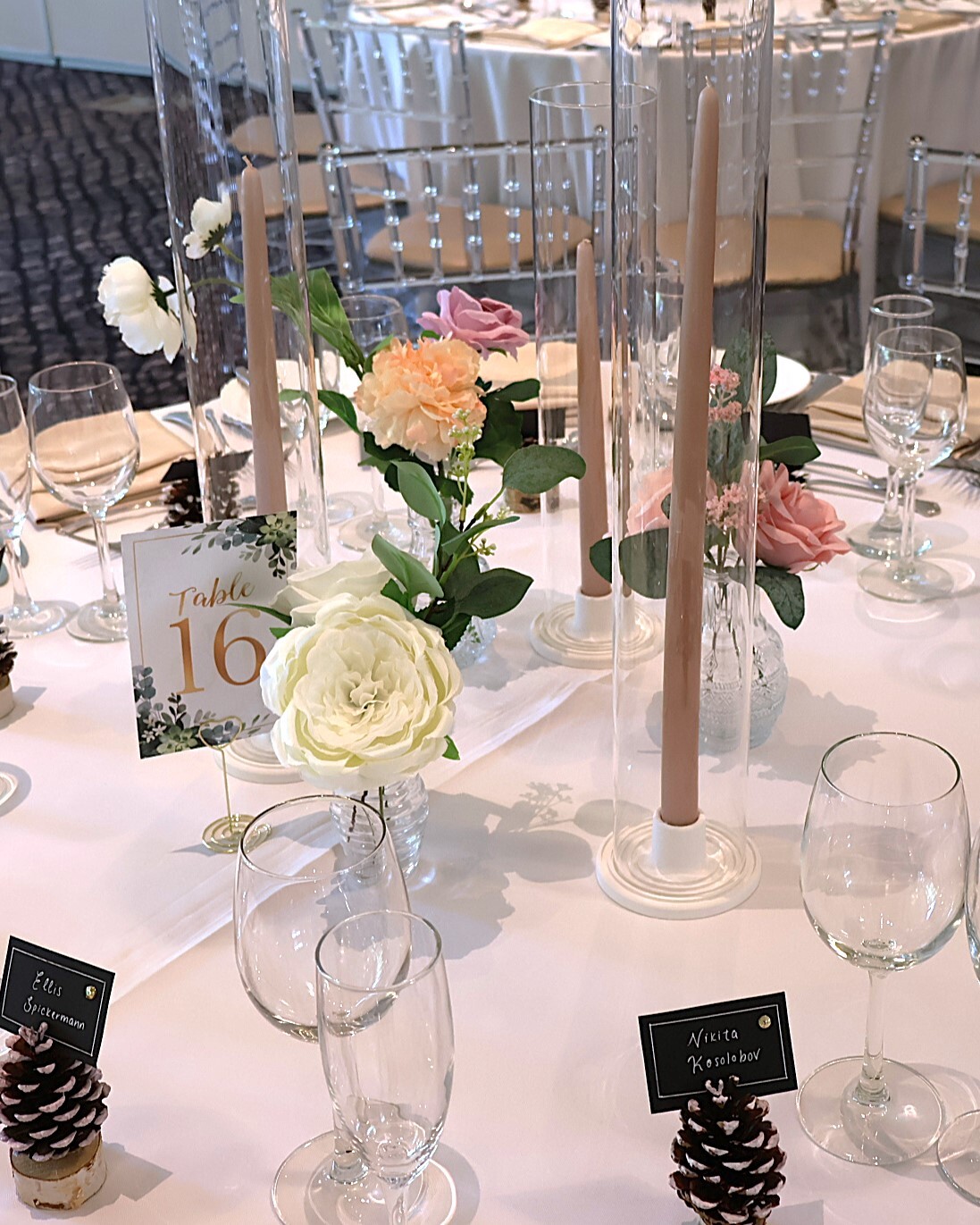 Peach and Blush Centerpiece Rental - Toronto, Barrie | Event Rental ...