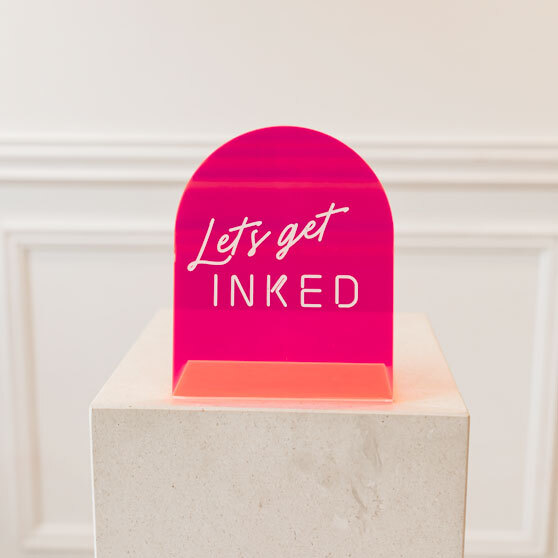 Lets Get Inked Sign | The Event Artists
