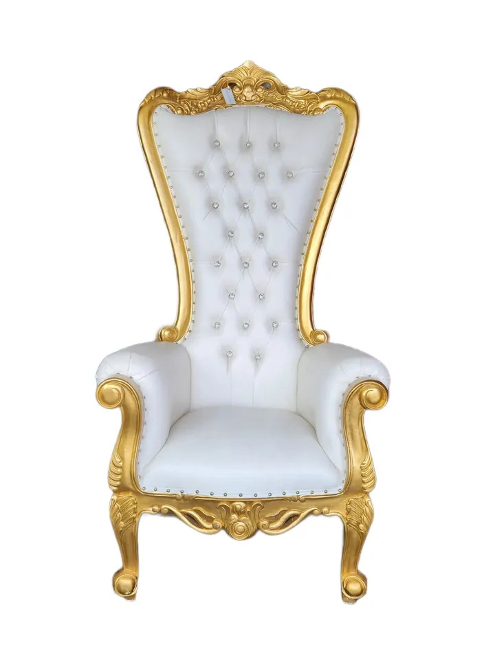 Throne Chair Gold/White | East Texas Event Rental