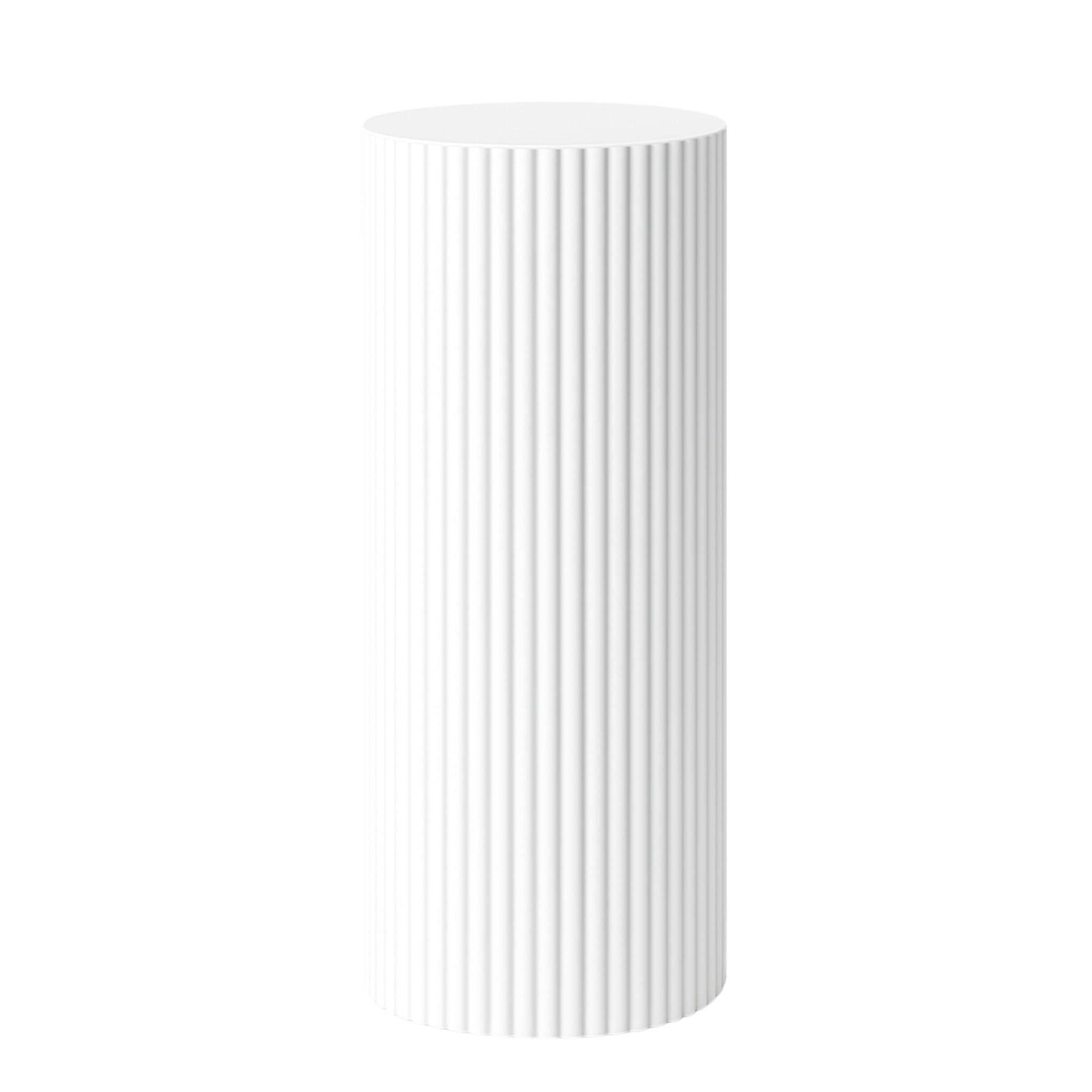 White Ripple Timber Plinth | Luna Sign Studio