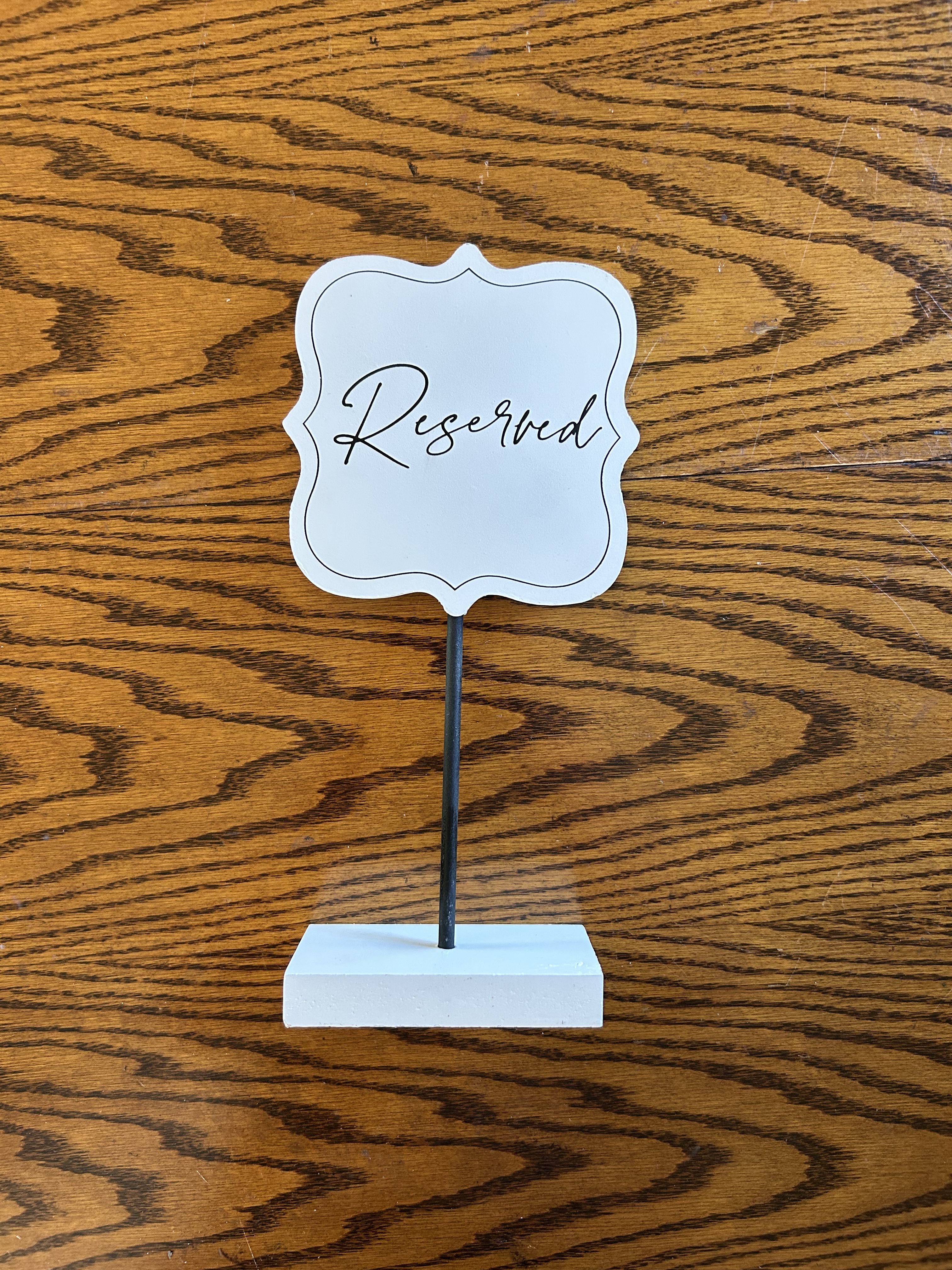 Self Standing White Reserve Signs | Civil War Ranch, LLC