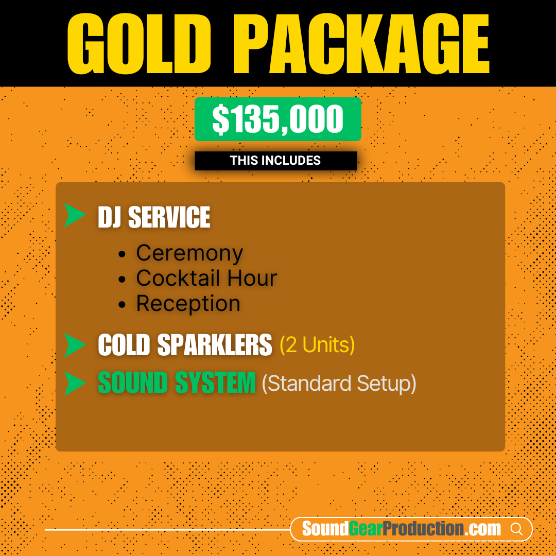 Gold - Wedding Package Jamaica | Sound Gear Productions