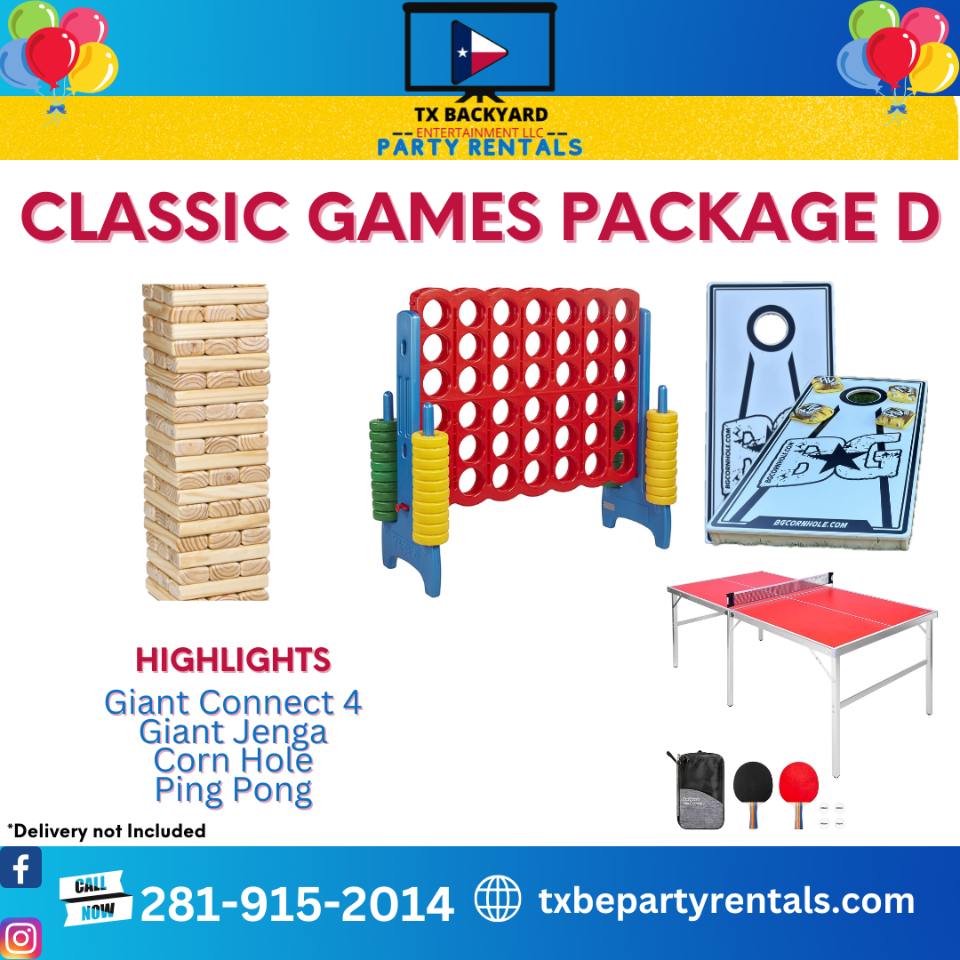 Classic Outdoor Games Package D | TX Backyard Entertainment Party ...