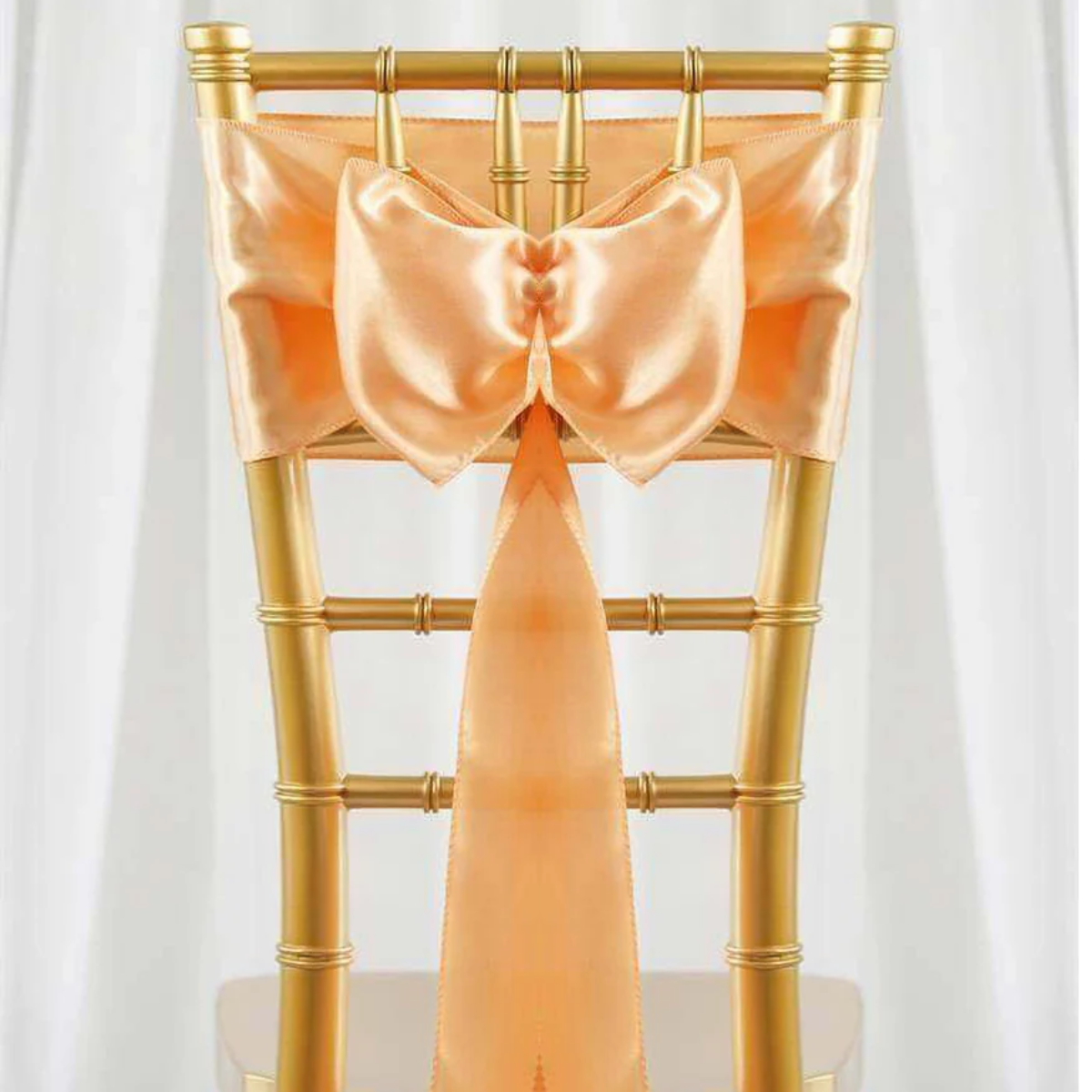 Coral Chair Sashes for Gold Chiavari Chairs – Elegant Event Décor ...