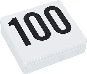 1-100 Paddle Numbers | Just In Time Events & Rentals