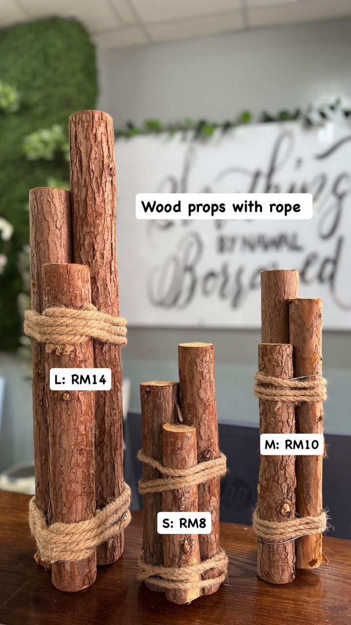 Wood Props WIth Rope | HOUSEOFSIX PLT 202204002402 (LLP0032689-LGN)