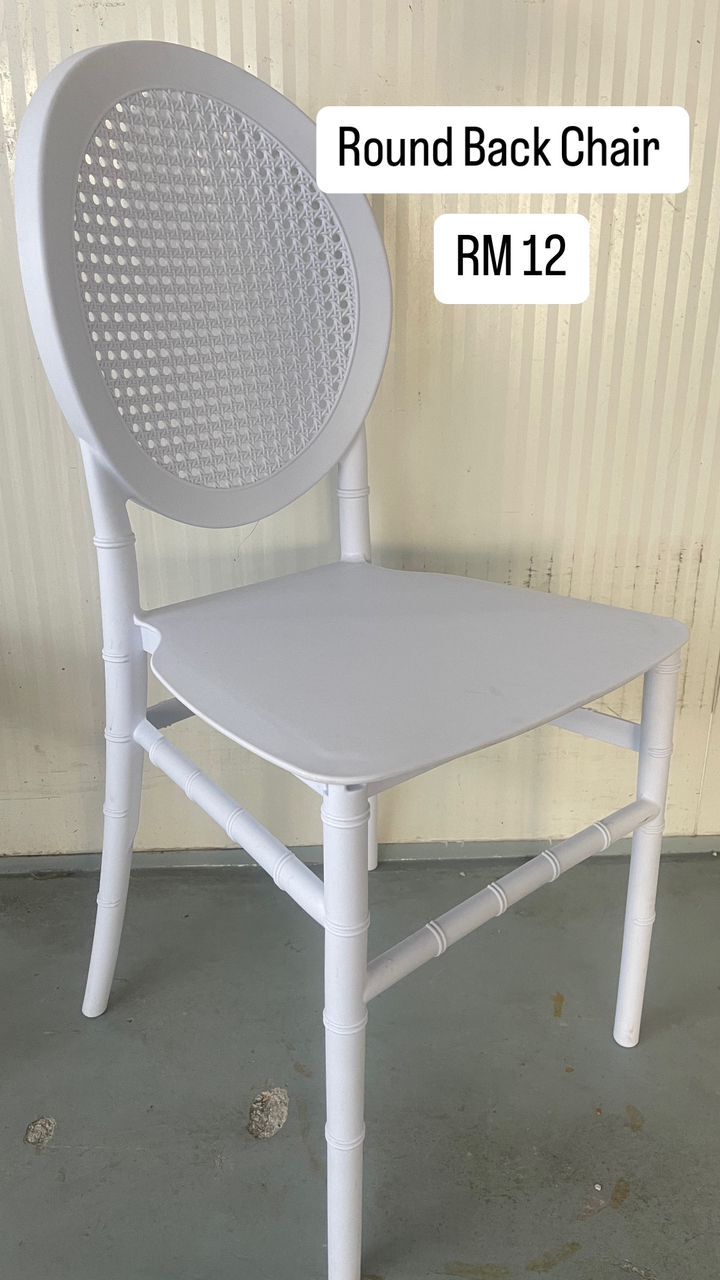 ⊚ Round White Chair | HOUSEOFSIX PLT 202204002402 (LLP0032689-LGN)