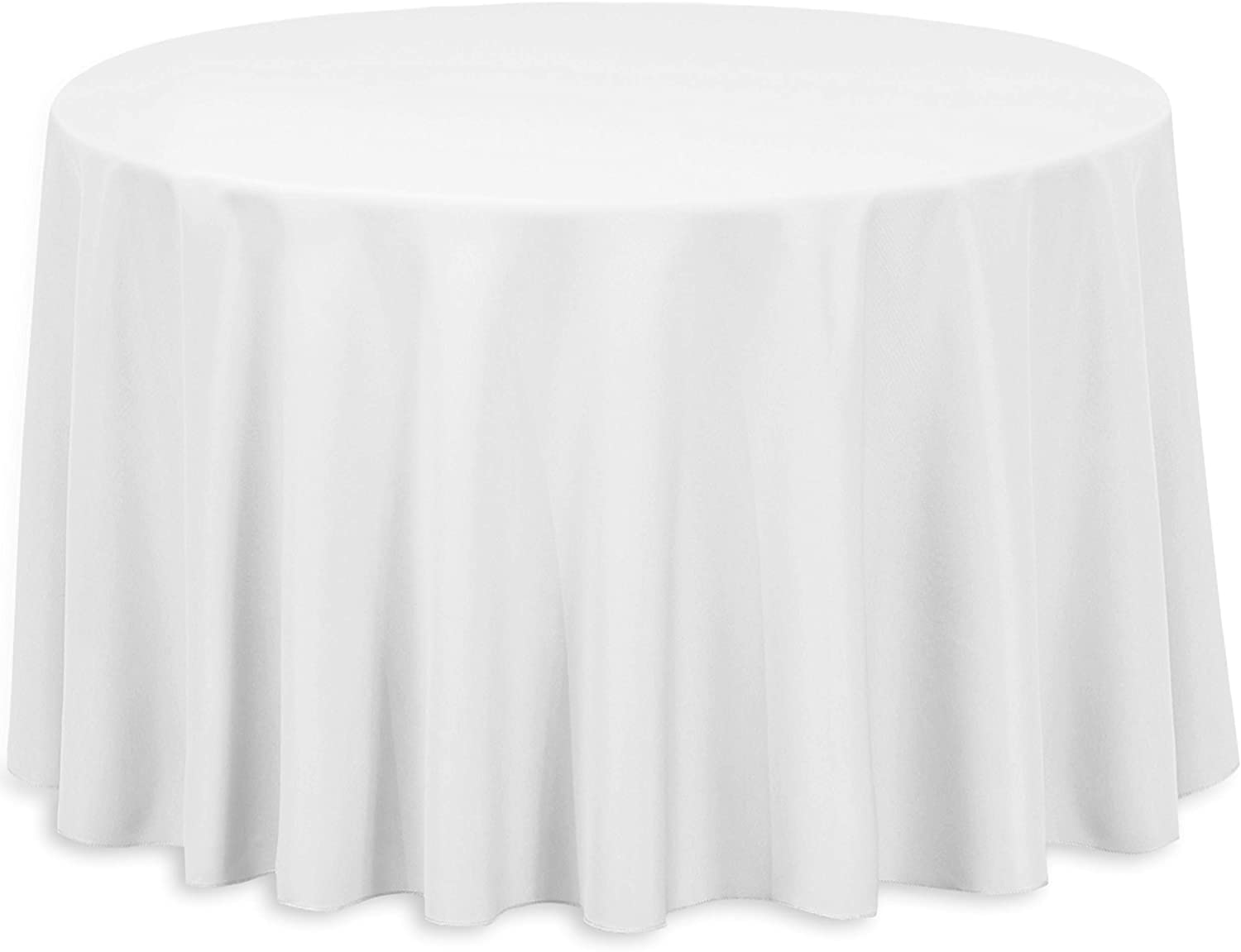 108-Inch Round Table White Tablecloth Rental | Sunny Side Party Rentals ...