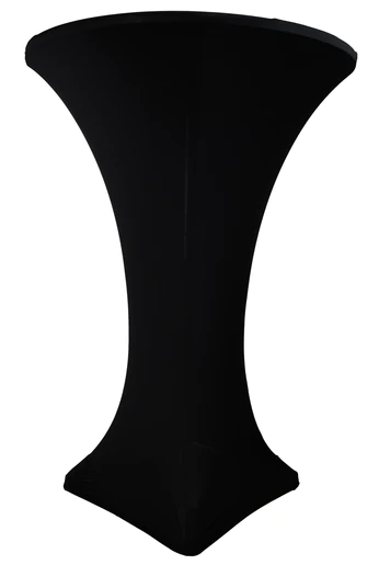 32in Black Cocktail Table Linen Rental | Sleek Event Table Cover ...