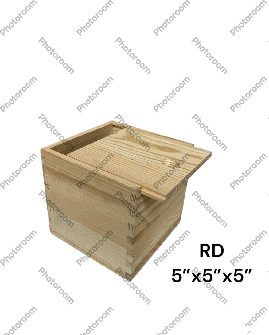 wood box sliding top 5x5x5 | Reclaimed Designs NY Inc