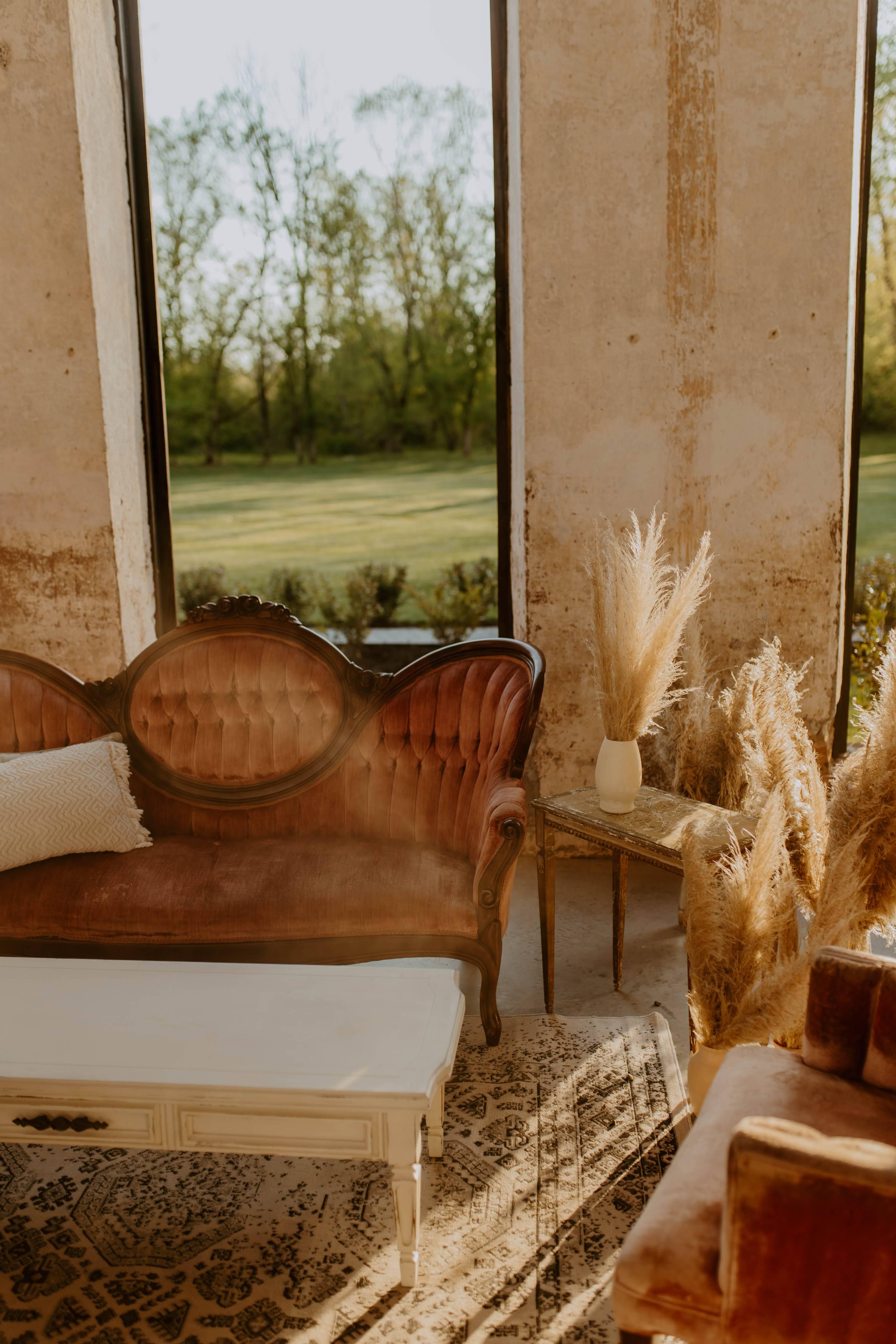 Stella Rose Sofa | NC Event Rentals | A Bushel and A Peck Vintage ...
