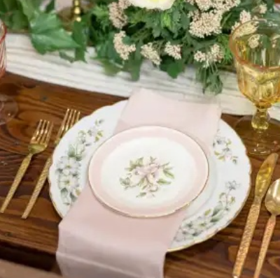 Fine China Plate Collection | NC Event Rentals | A Bushel and A Peck ...