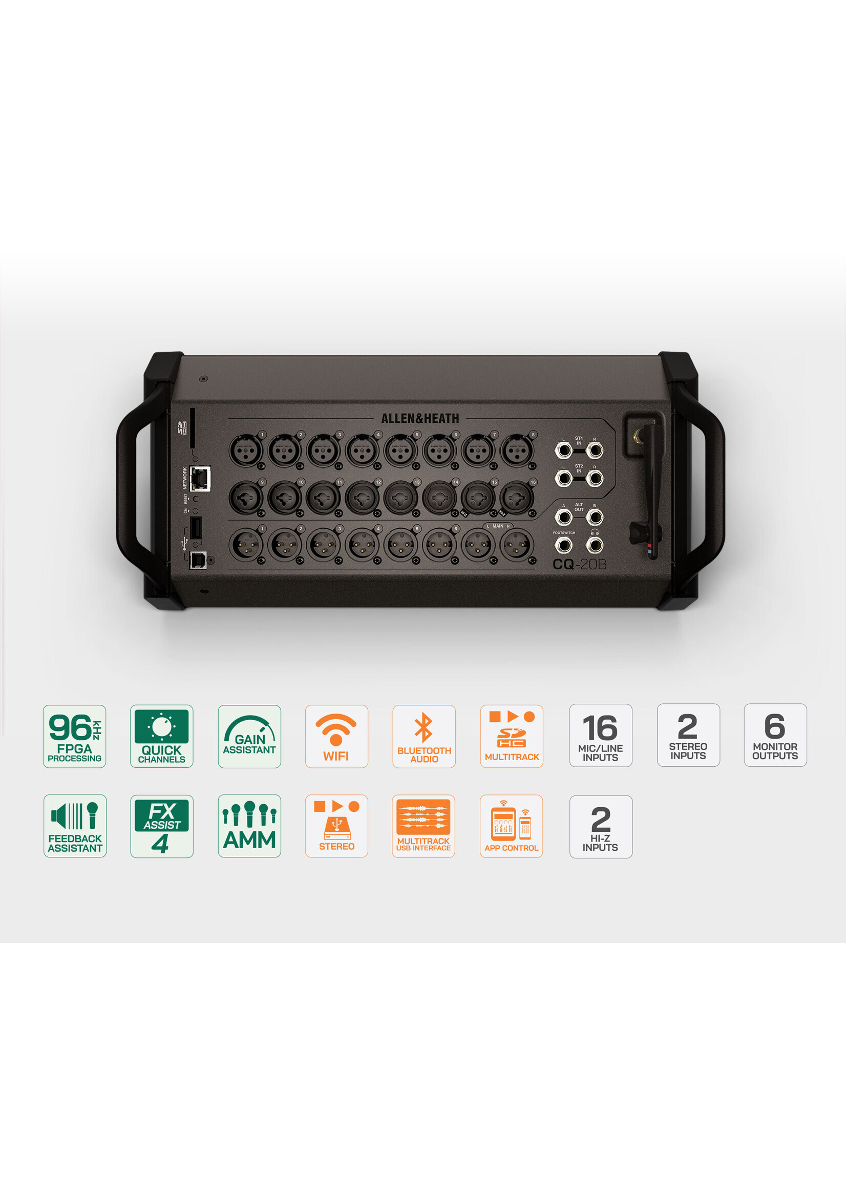 Allen & Heath CQ - 20B Ultra Compact 20 Channel Mixer With Wifi | DSL ...