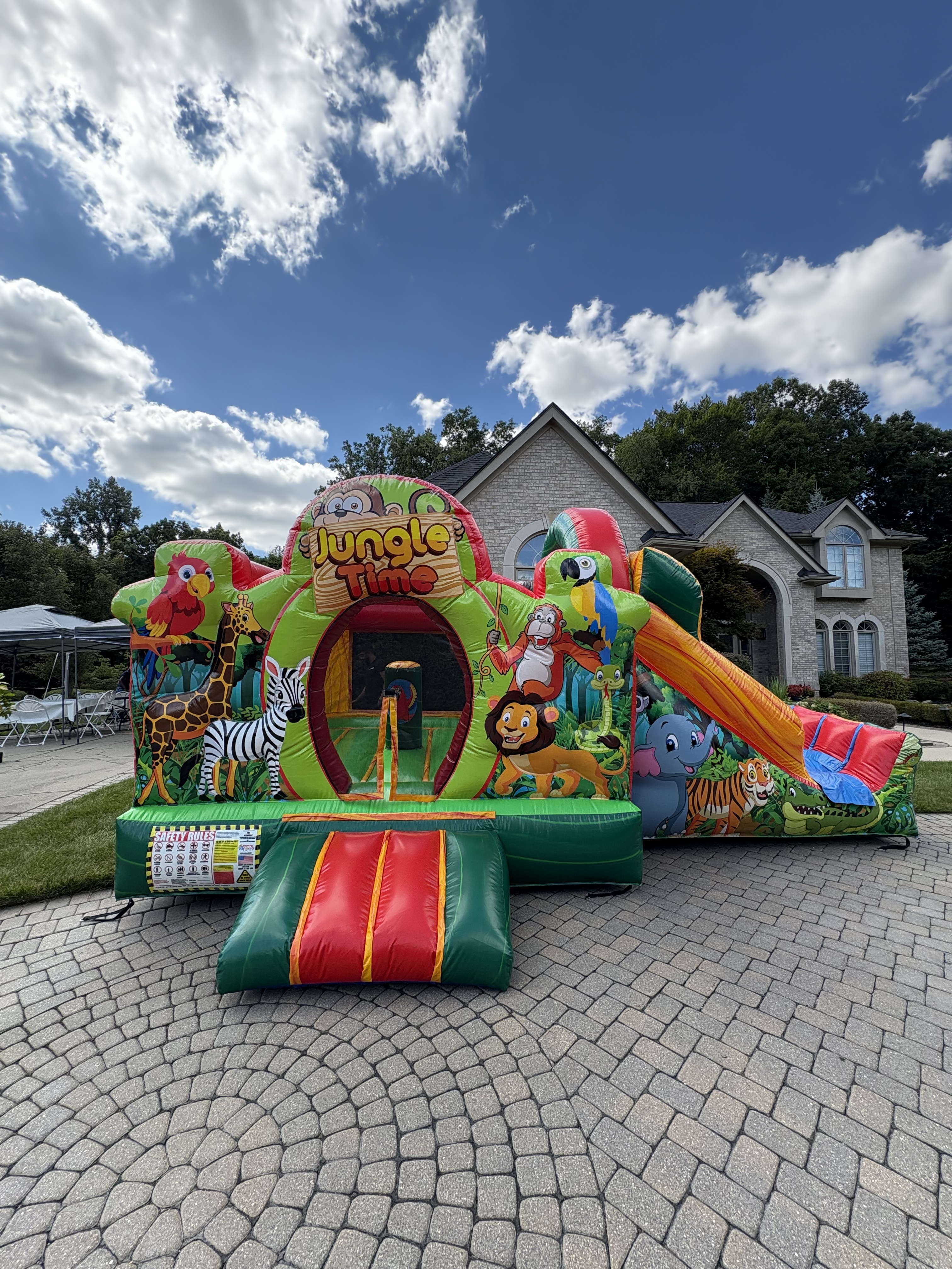 Fun Size Toddler Jungle Bounce House with Slide | Indoor & Outdoor ...