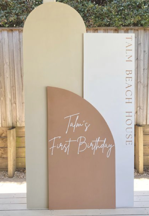 Custom Backdrop Writing Decals | Elegant Party Hire Perth | Backdrop ...