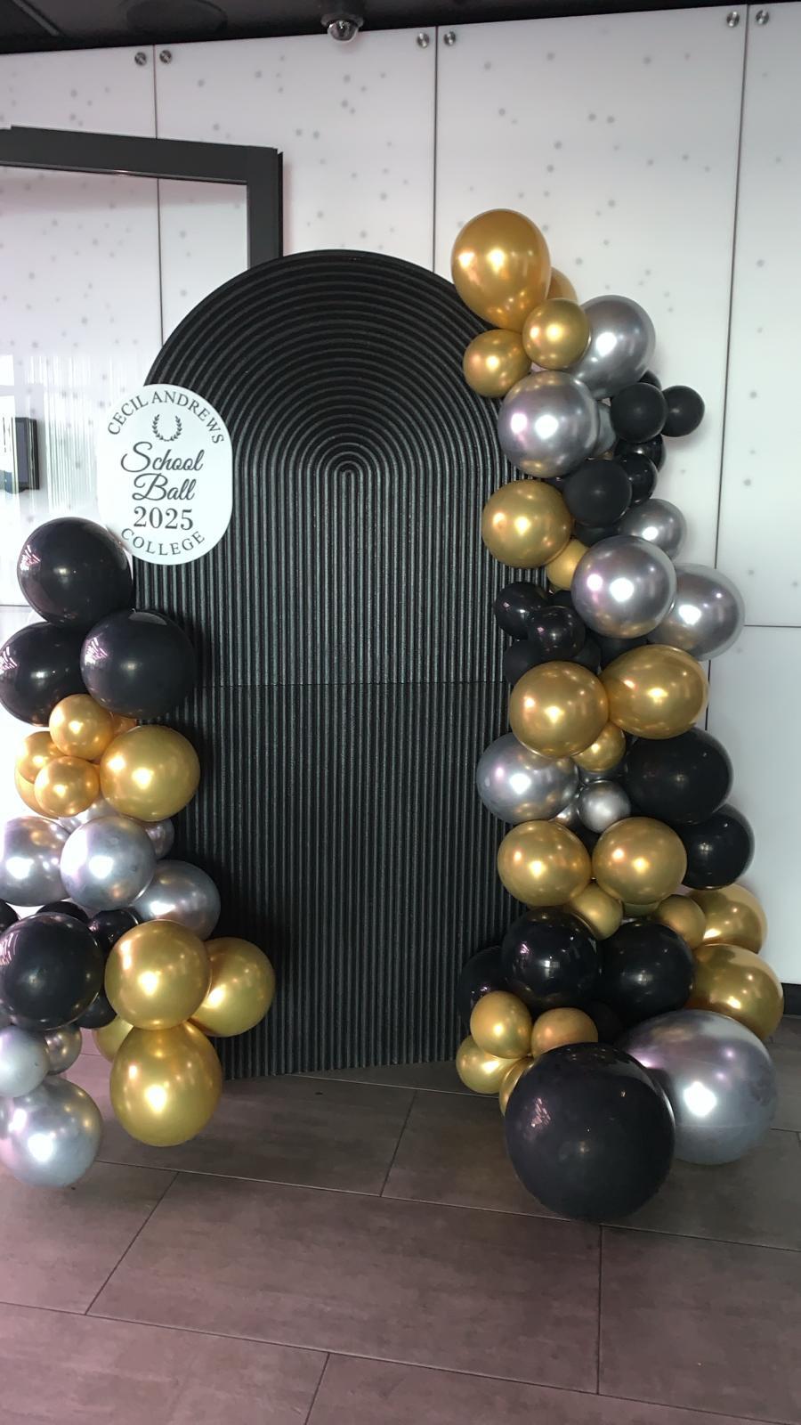 Black Ripple Backdrop Package | Elegant Party Hire Perth | Backdrop ...