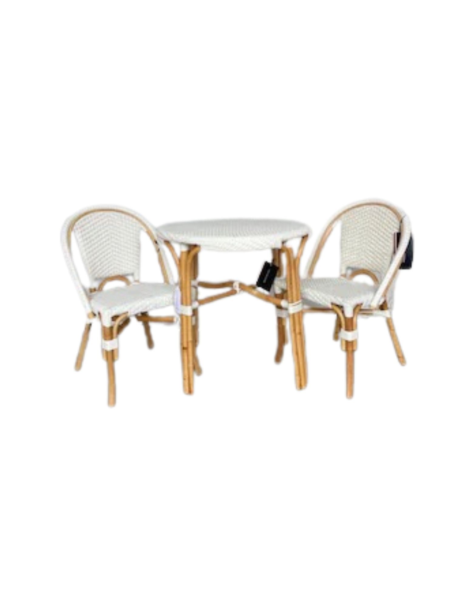 3 Piece White Outdoor Set | Design Eye Rentals - Austin