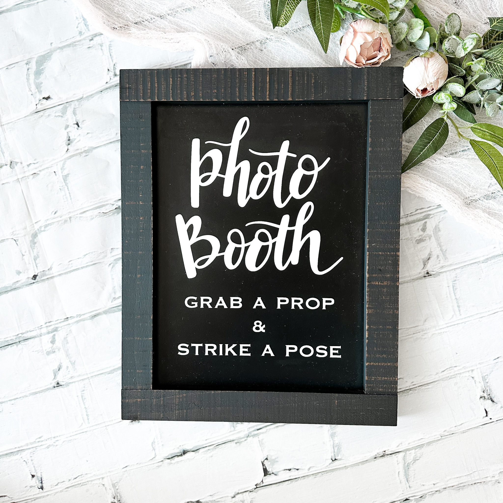 Photo Booth Sign - Dark Frame | BOXWOOD EVENTS LTD.