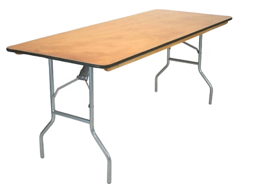 8' Wooden Banquet Rectangle Table | AAA Rentals LLC
