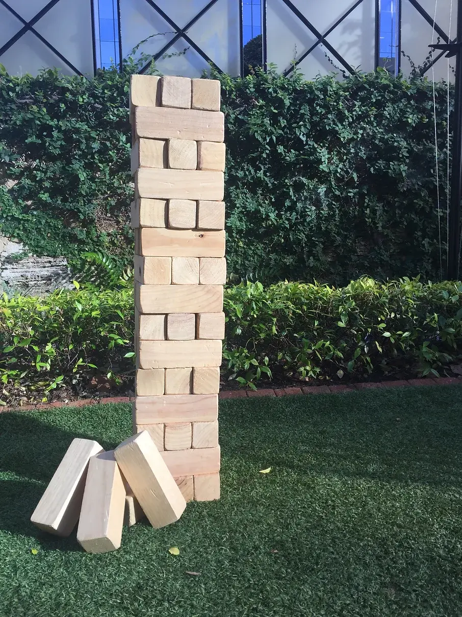 Giant Jenga | Giant & Classic Garden Games to hire for your next event!