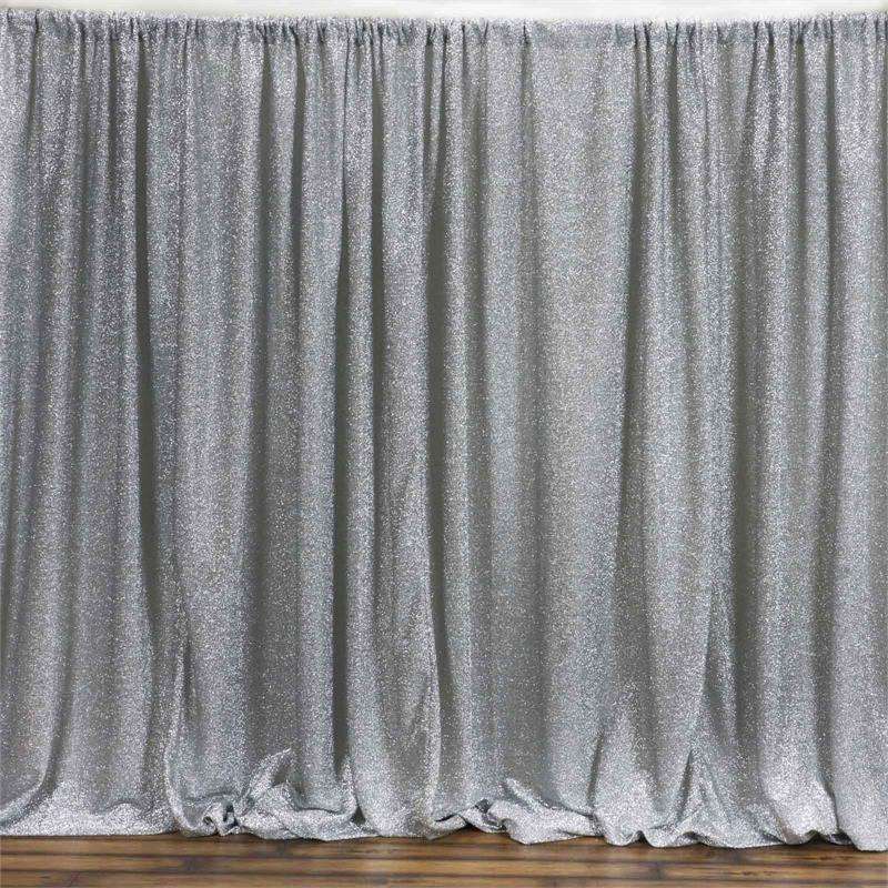 Silver Metallic Glittering Backdrop | Pure Creations Events & Design Inc