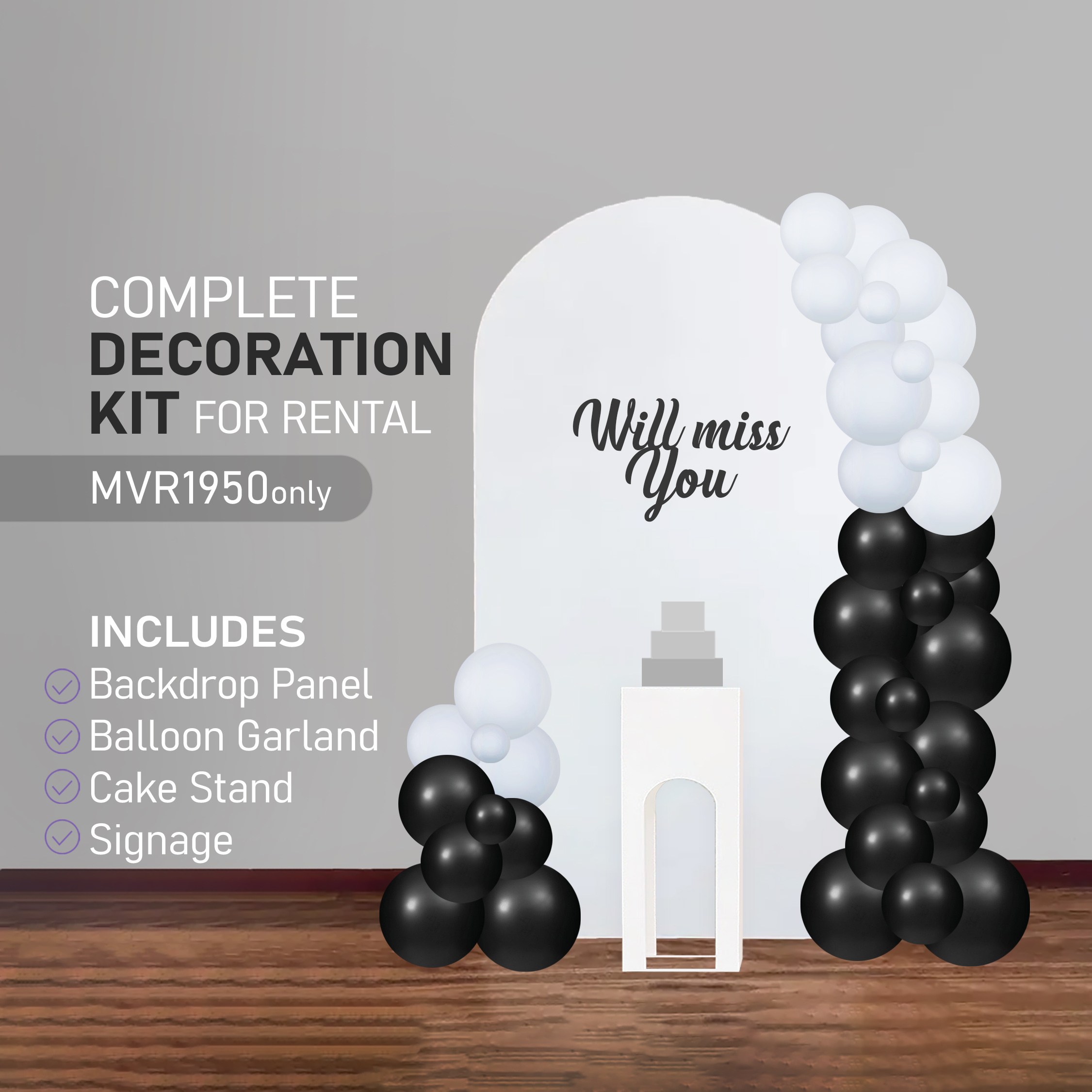 Complete Decoration Setup Kit Will Miss You | Fari Arts