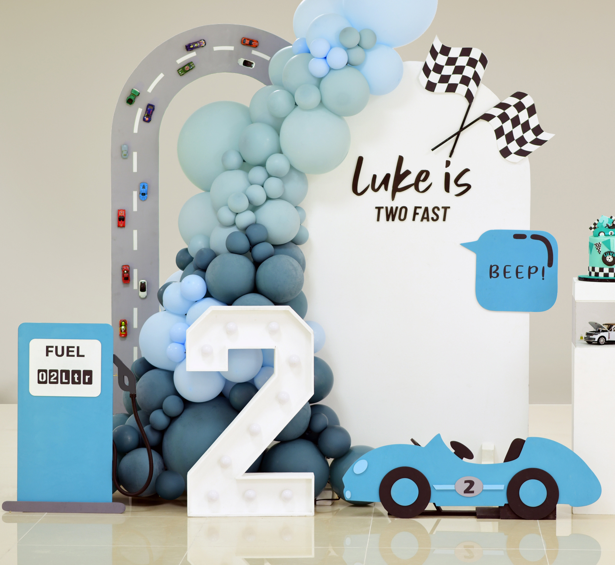 Racing Car theme Fuel pump and cutout Car Kit 2 Pieces | Fari Arts