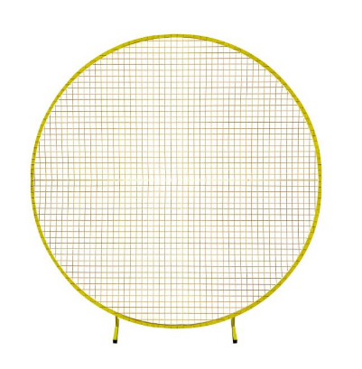 Round Gold Metal Mesh Hoop Backdrop for Hire | Enchanted Weddings ...