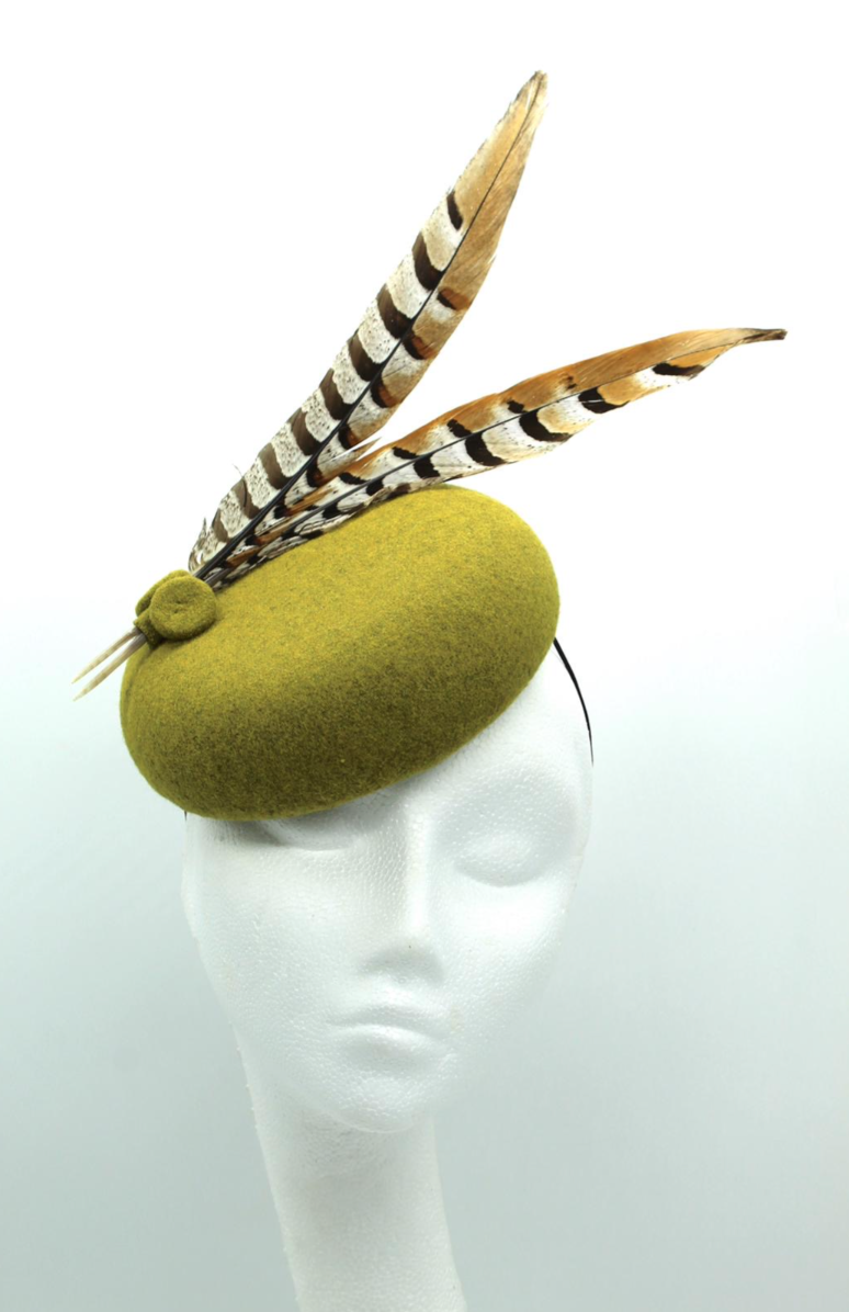 chartreuse wedding hat
